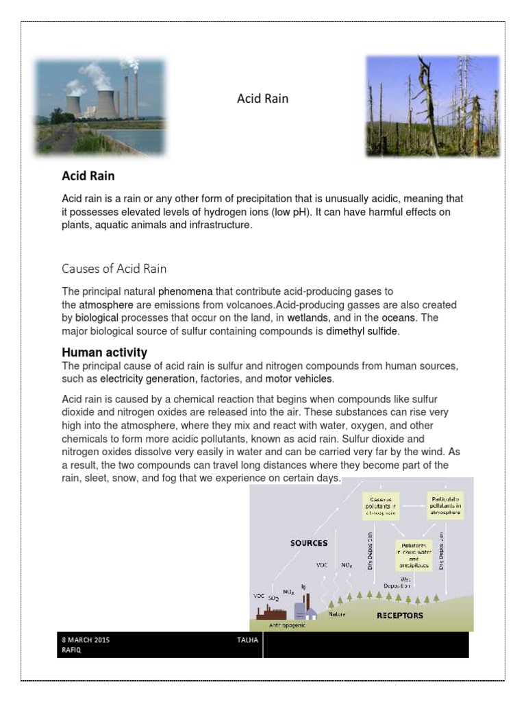 Acid Rain: Causes, Effects and Solutions in 40 Characters | PDF ...