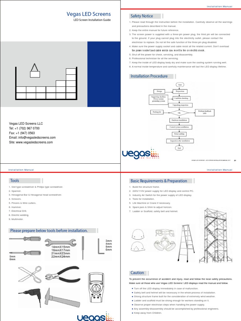 Led Screen Installation Manual Extended | PDF | Electrical Connector ...