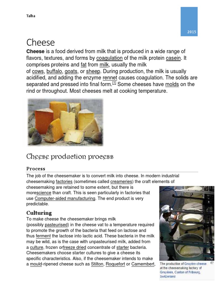 Cheese | PDF | Cheesemaking | Cheese