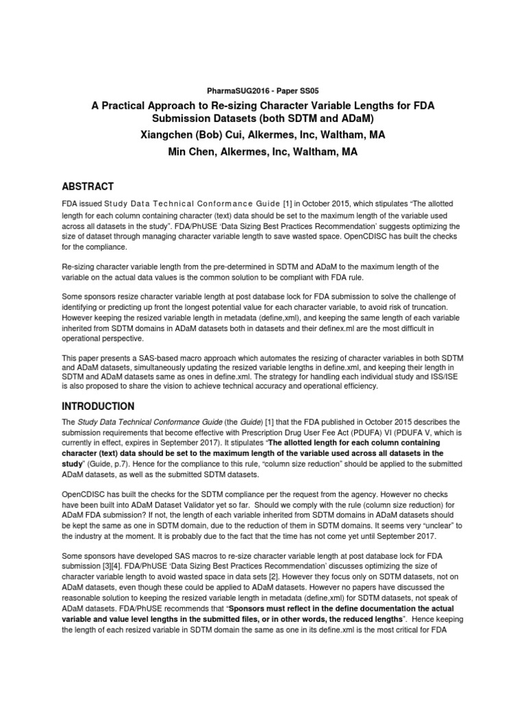 PharmaSUG 2016 SS05 | PDF | Sas (Software) | Xml