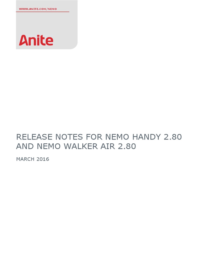 Nemo Handy A Manual 2 61 | PDF | Lte (Telecommunication) | Mobile ...