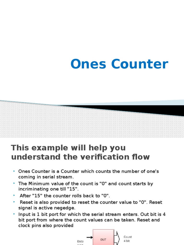 Ones Counter | PDF | Verification And Validation | Simulation
