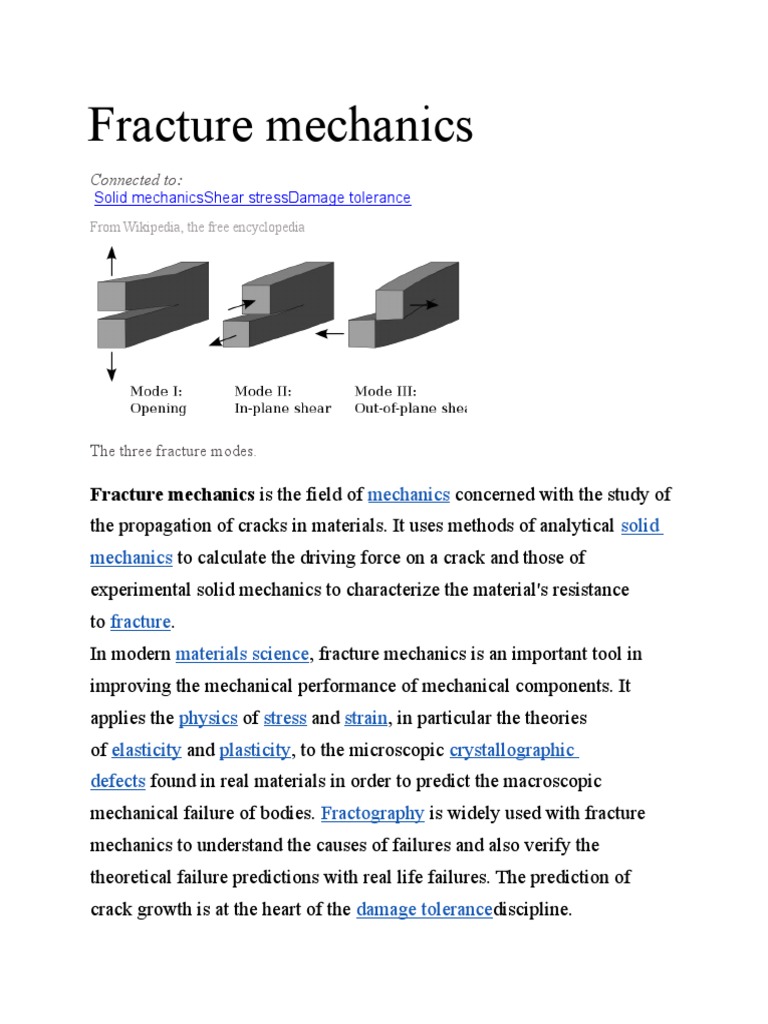 Fracture Mechanics Is The Field of | PDF | Fracture Mechanics | Fracture