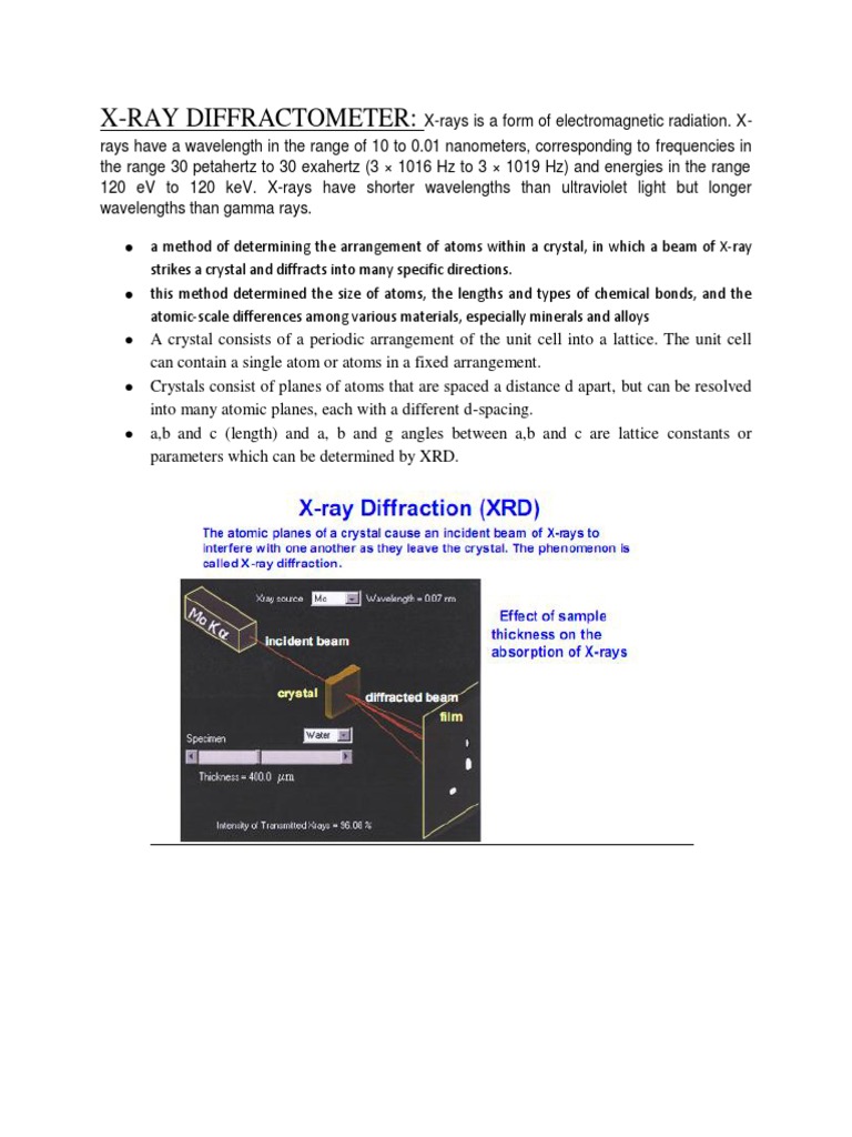 Basic XRD | PDF | X Ray Crystallography | Crystal Structure
