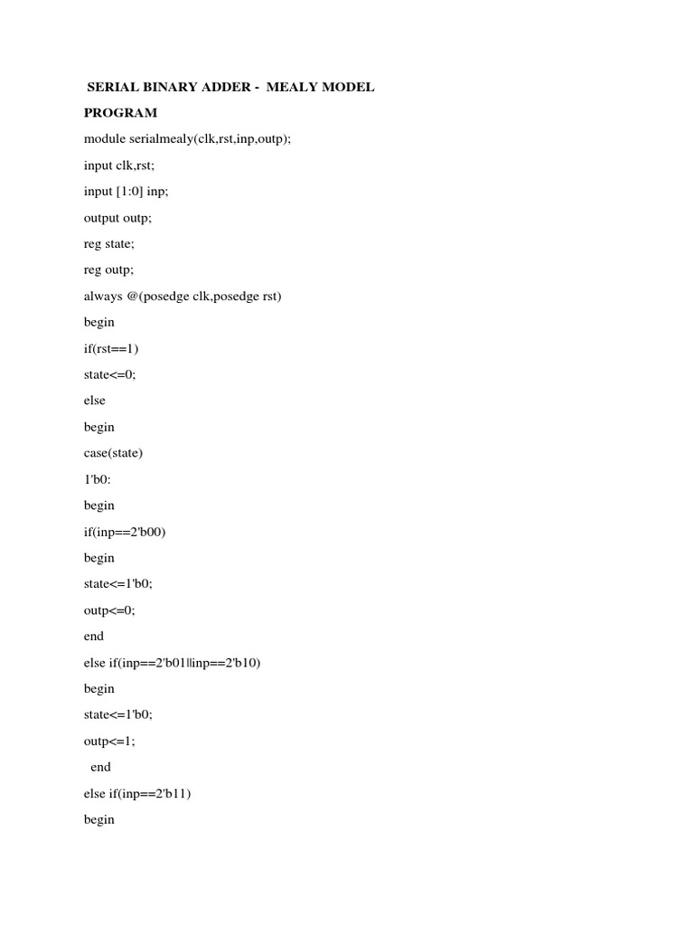 Serial Binary Adder | PDF | Digital Electronics | Arithmetic