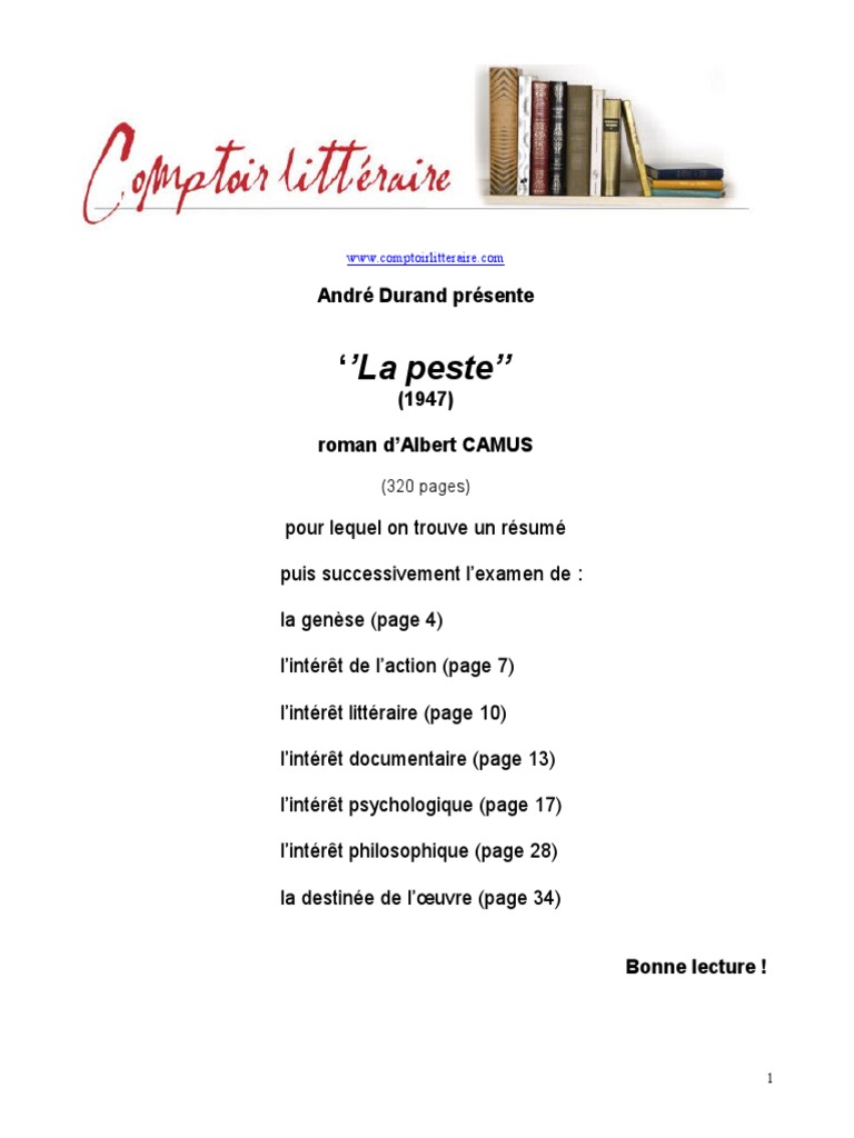 88 Camus La Peste | PDF | Peste noire | Albert Camus