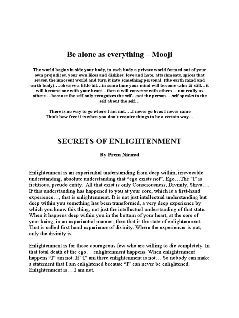 Secrets of Enlightenment | PDF | Humility | Mind