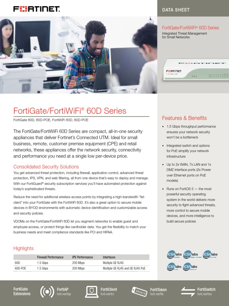 FortiGate FortiWiFi 60D Series | PDF