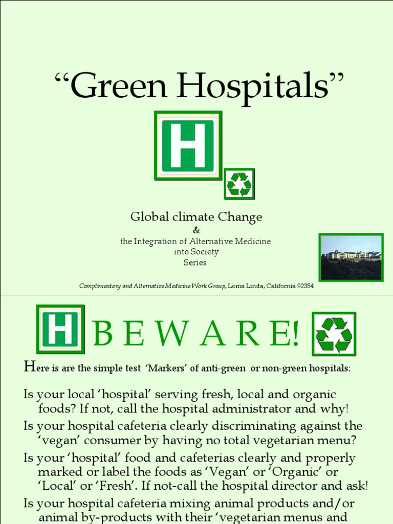 Green Hospitals | Question | Integrity