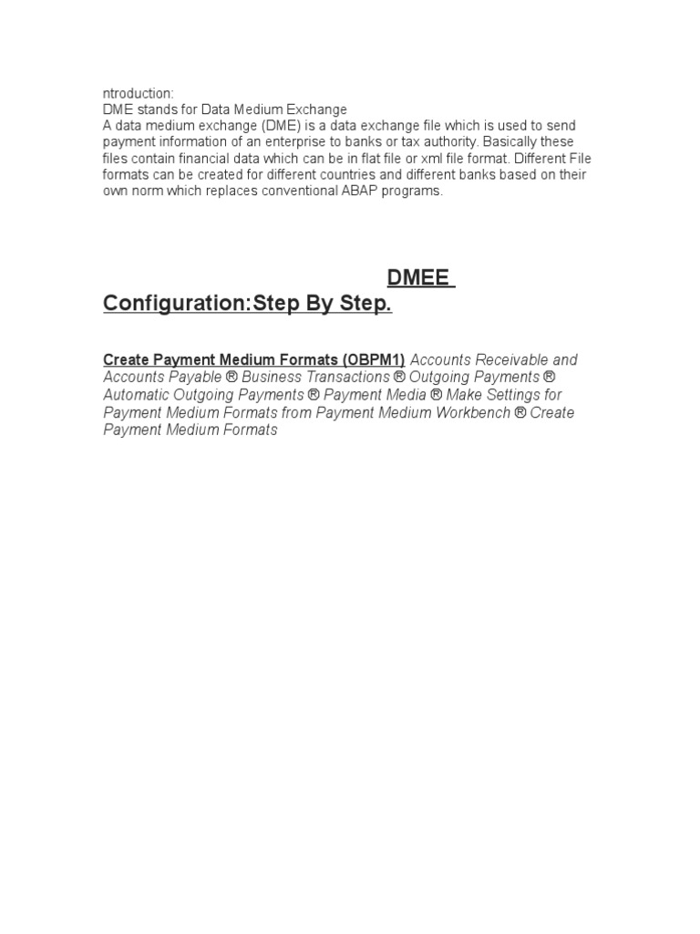 DME Configuration | PDF | File Format | Computer Data