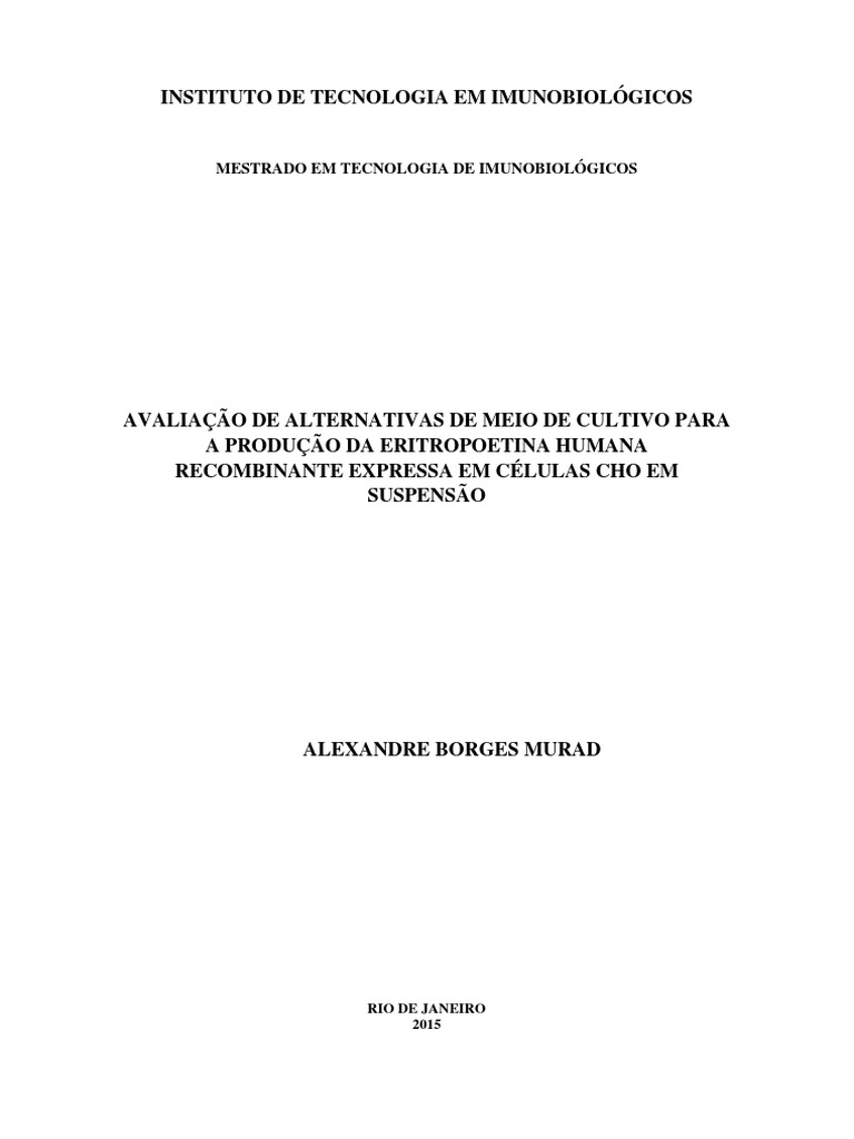 Alexandre Borges Murad | PDF | Proteínas | Célula (Biologia)