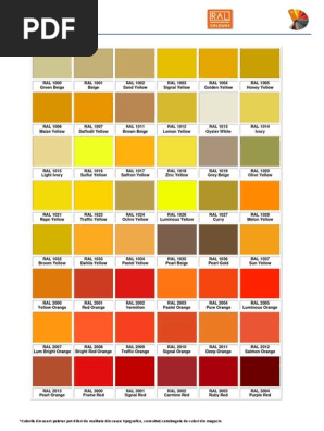 RAL Colour Chart PDF PDF Blue Green