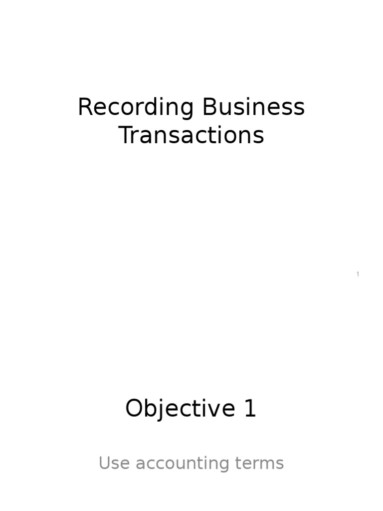 Recording Business Transactions | PDF | Debits And Credits | Expense