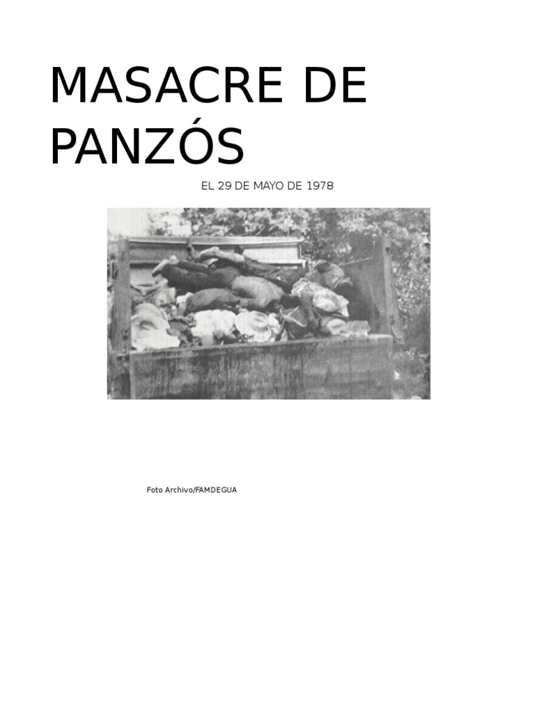 Masacre de Panzós | PDF