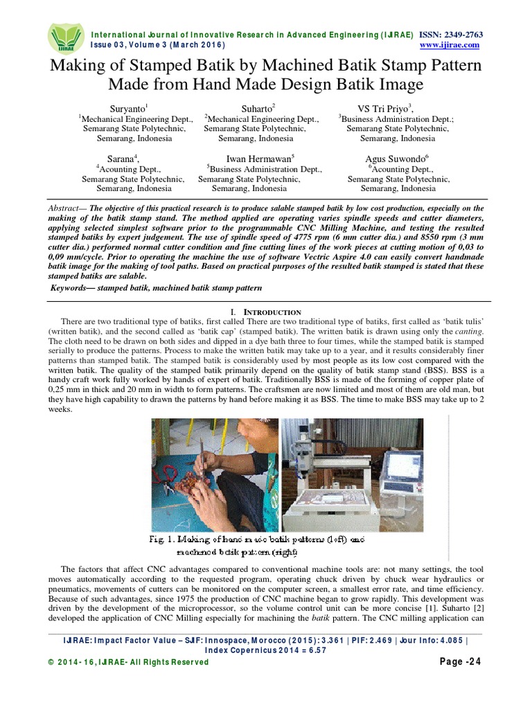 Making of Stamped Batik by Machined Batik Stamp Pattern Made From Hand ...