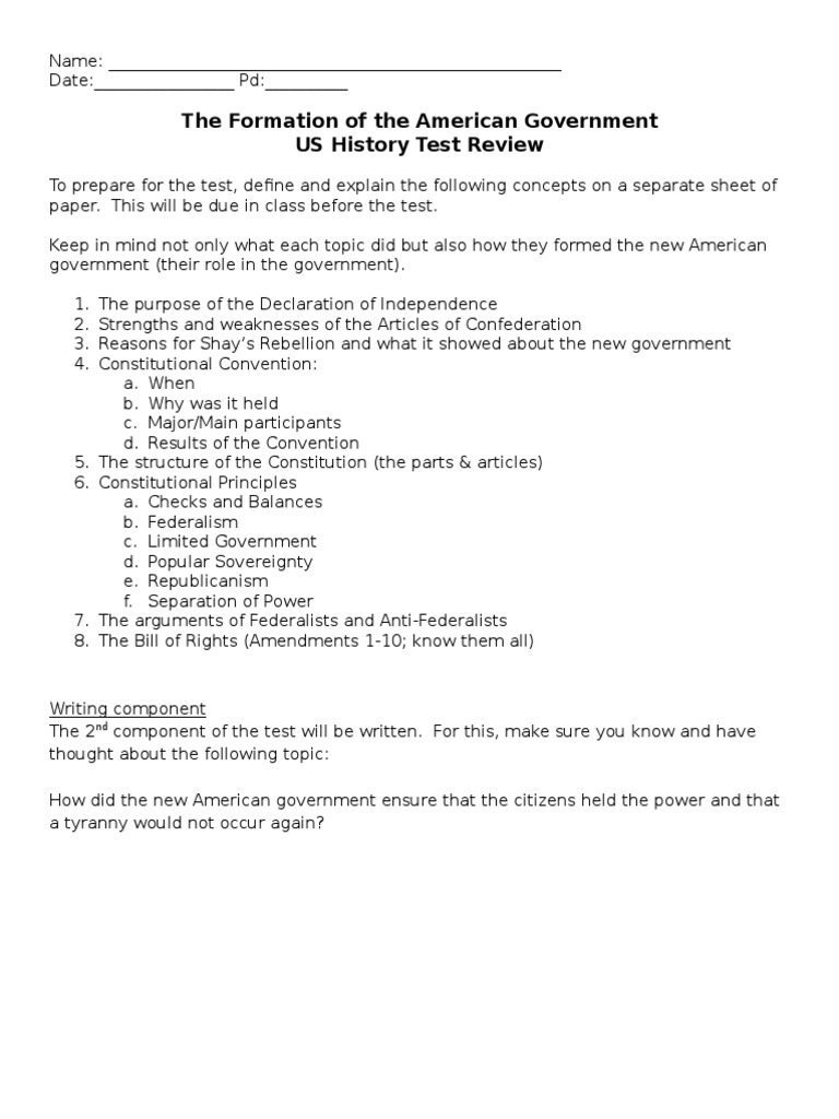 US History Test Prep Guide | PDF | Politics