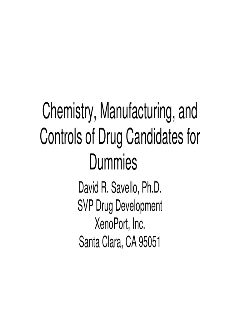 CMC Detailed Intro | PDF | Clinical Trial | Food And Drug Administration