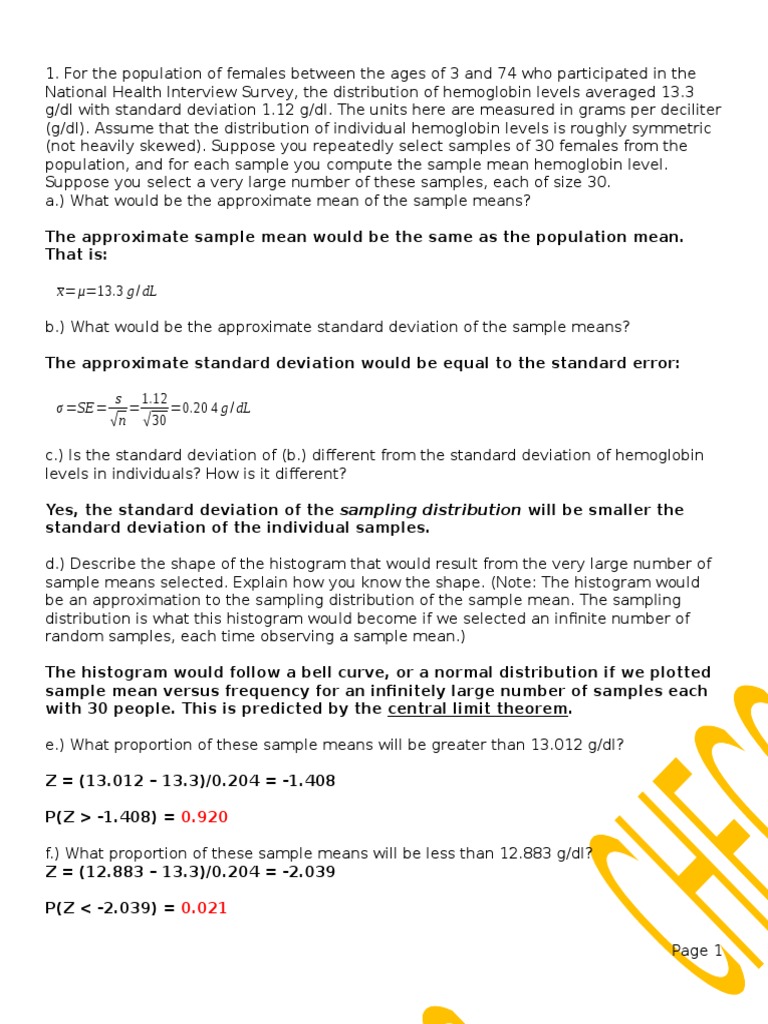 Statistics Confidence Intervals | PDF | Standard Deviation | Confidence ...