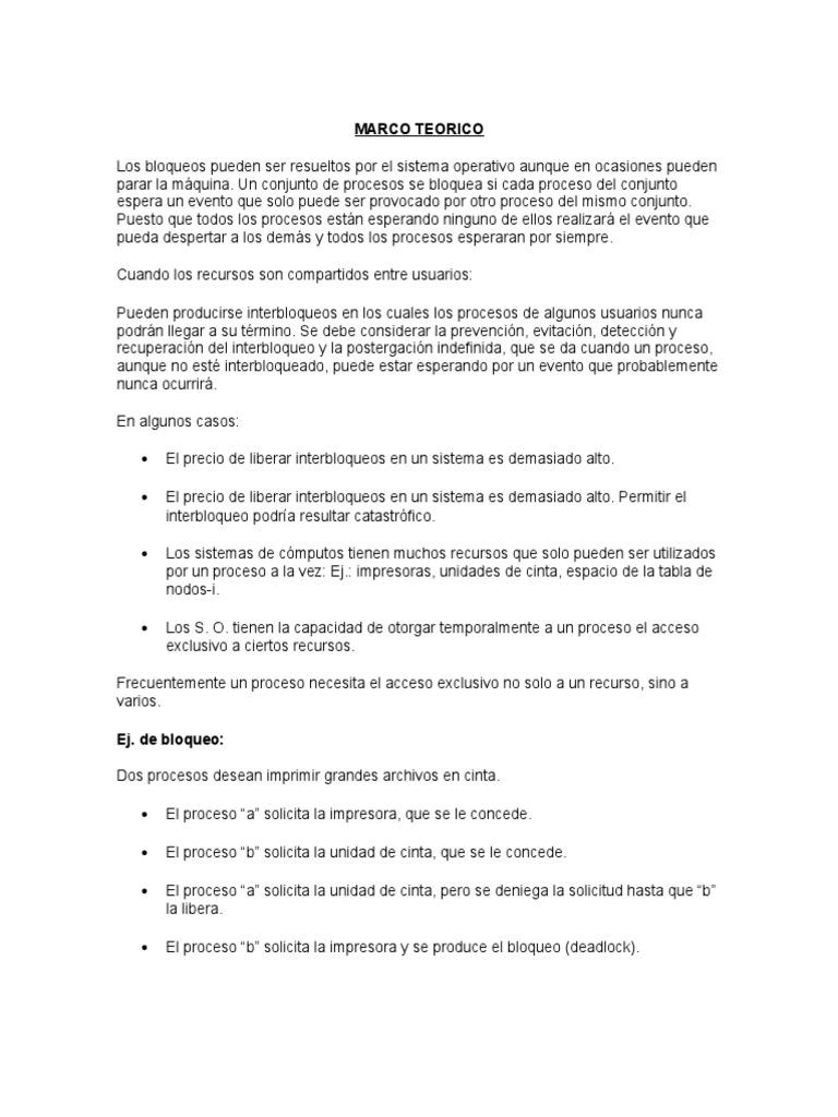 Marco Teorico Sistema operativo | Sistema operativo | Áreas de la ...