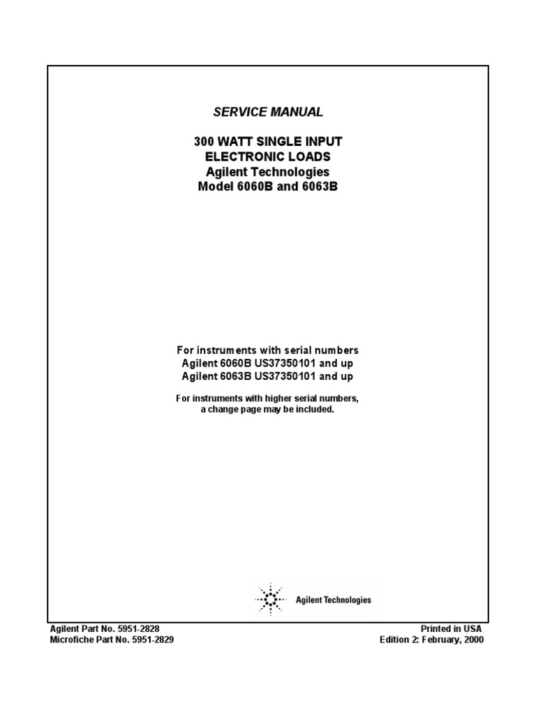 6060B Electronic Load - Service Manual | PDF | Resistor | Fuse (Electrical)