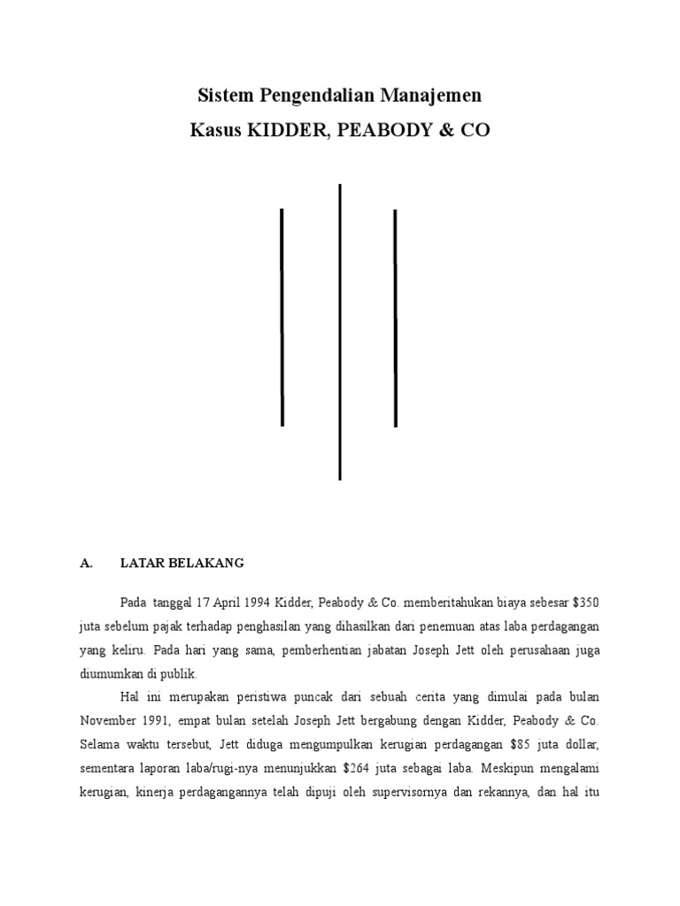 Skandal Keuangan Kidder Peabody & Jett | PDF