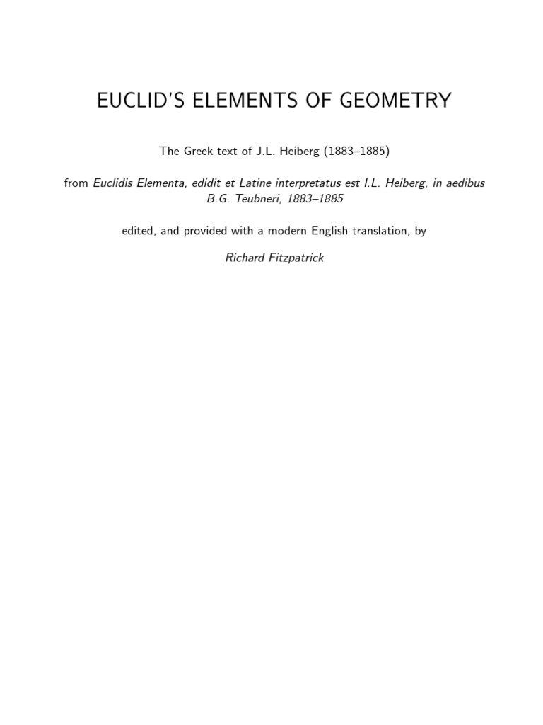 Euclid Elements | PDF | Euclidean Geometry | Geometry