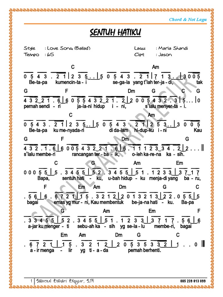 Sentuh Hatiku, Maria Shandi (C) | PDF