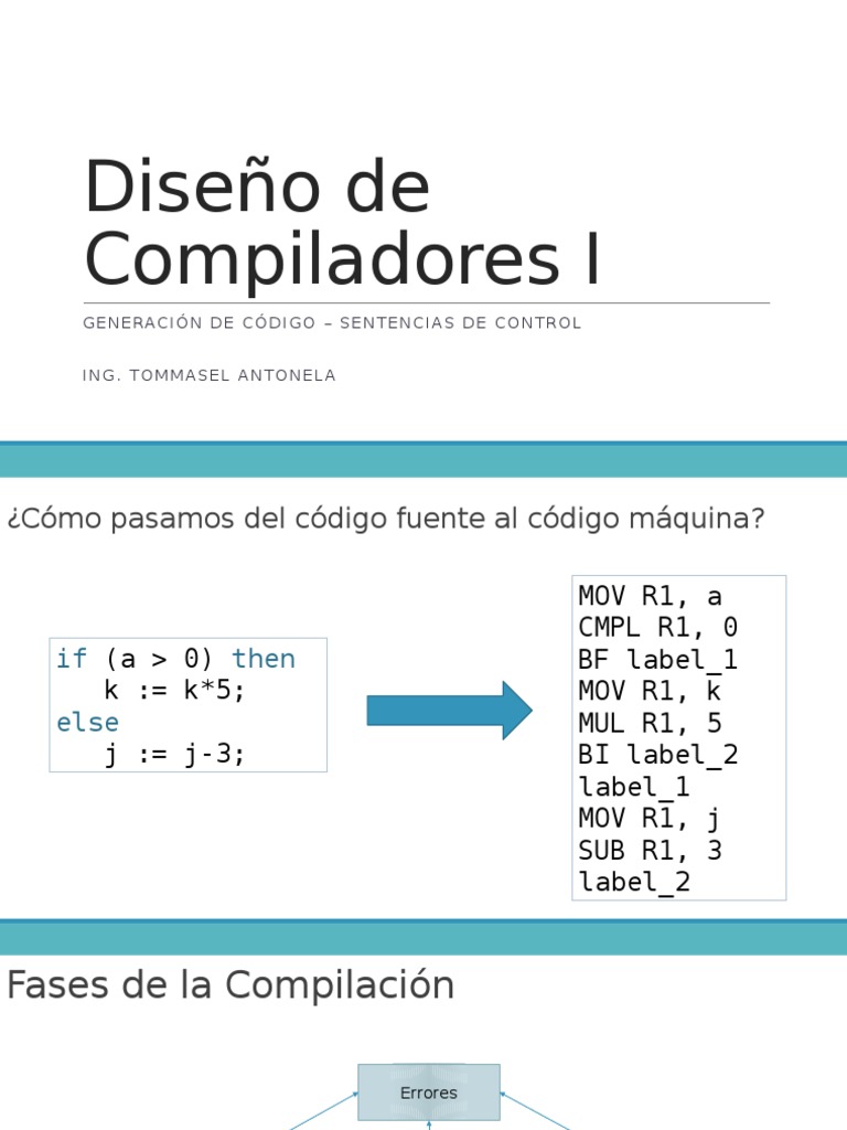 Compiladores Generación de Código | PDF | Compilador | Desarrollo de ...