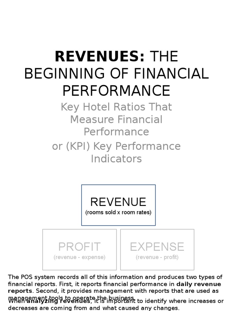 Hotel Financial Concepts | PDF | Profit (Accounting) | Revenue
