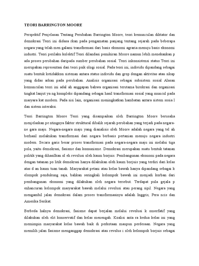 Teori Barrington Moore | PDF