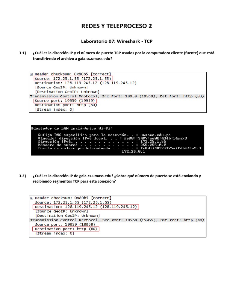 Laboratorio 07 Redes II Imprimir | PDF | Protocolo de Control de ...