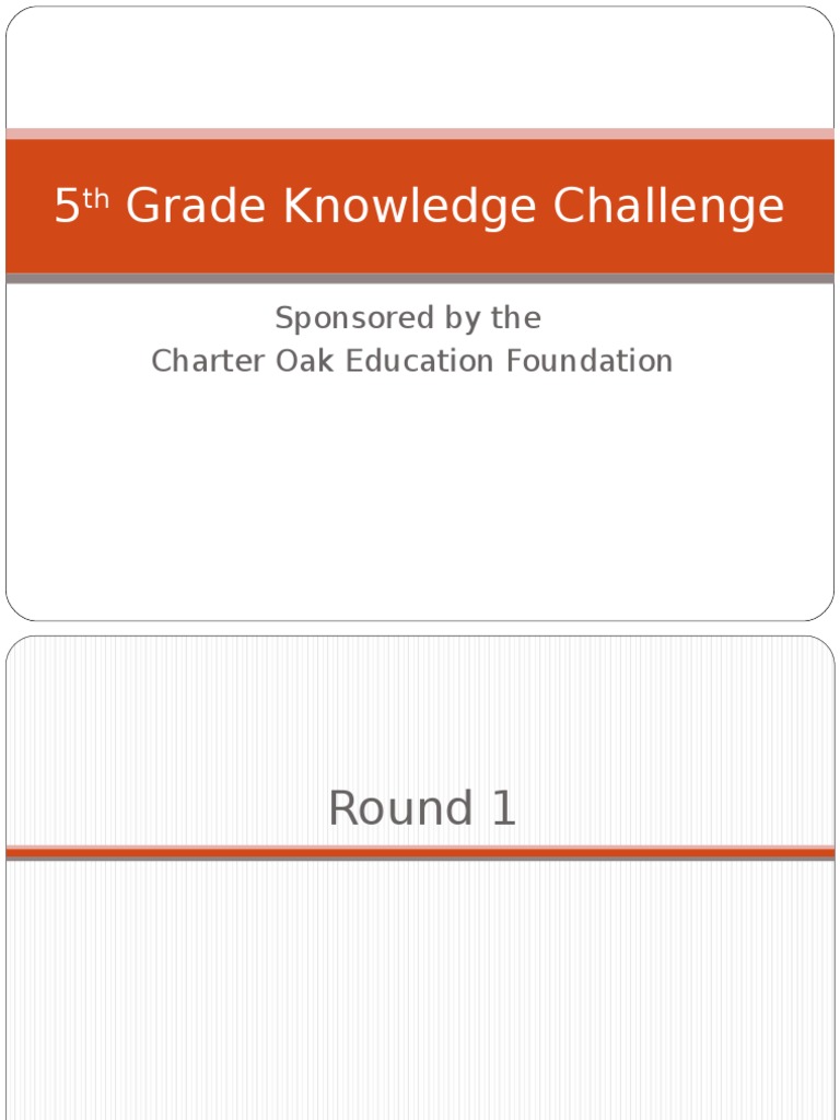 5th Grade Knowledge Challenge Questions | PDF | Linguistic Morphology ...