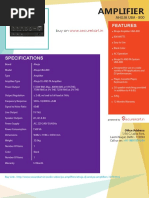 Ahuja Amplifier SSB-120 Features & Specifications | PDF | Amplifier ...