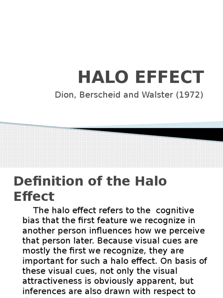 Halo Effect | PDF | Neuropsychology | Behavioural Sciences
