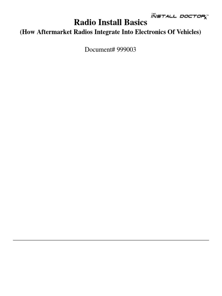 Radio Install Basics: (How Aftermarket Radios Integrate Into ...
