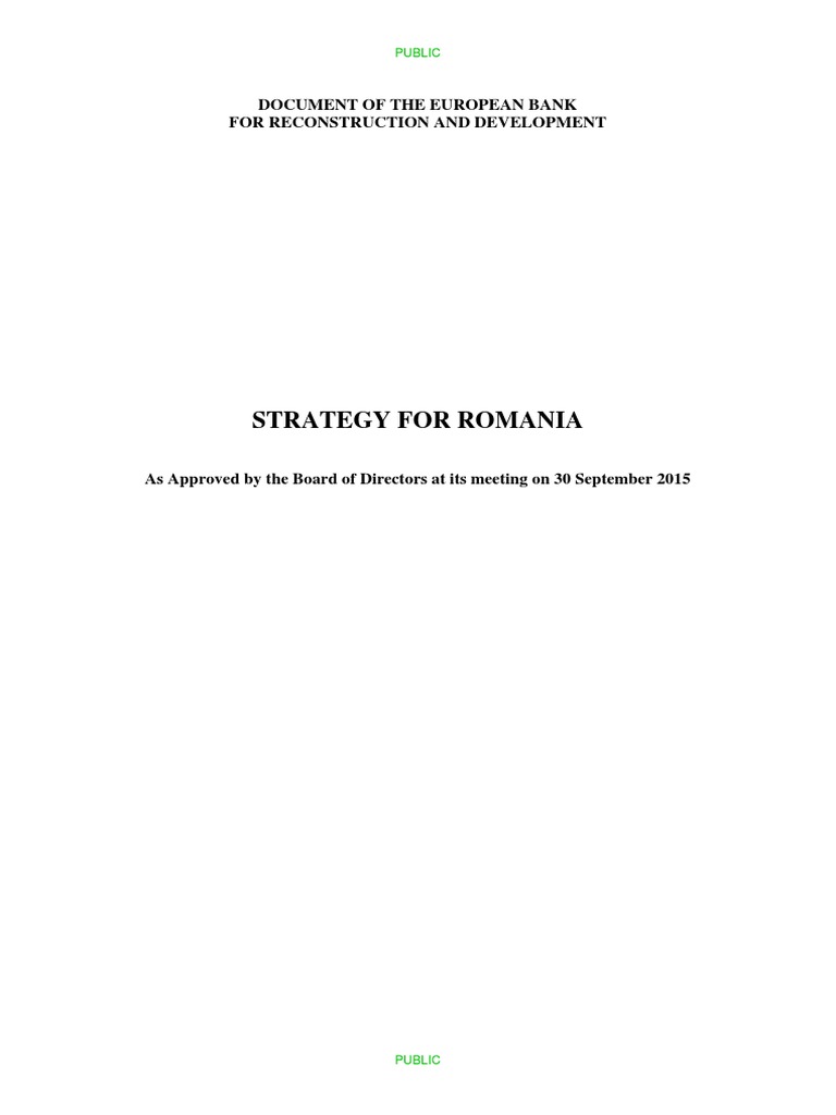 Public Document ERBD Romania-Strategy 2016 | PDF | Efficient Energy Use ...