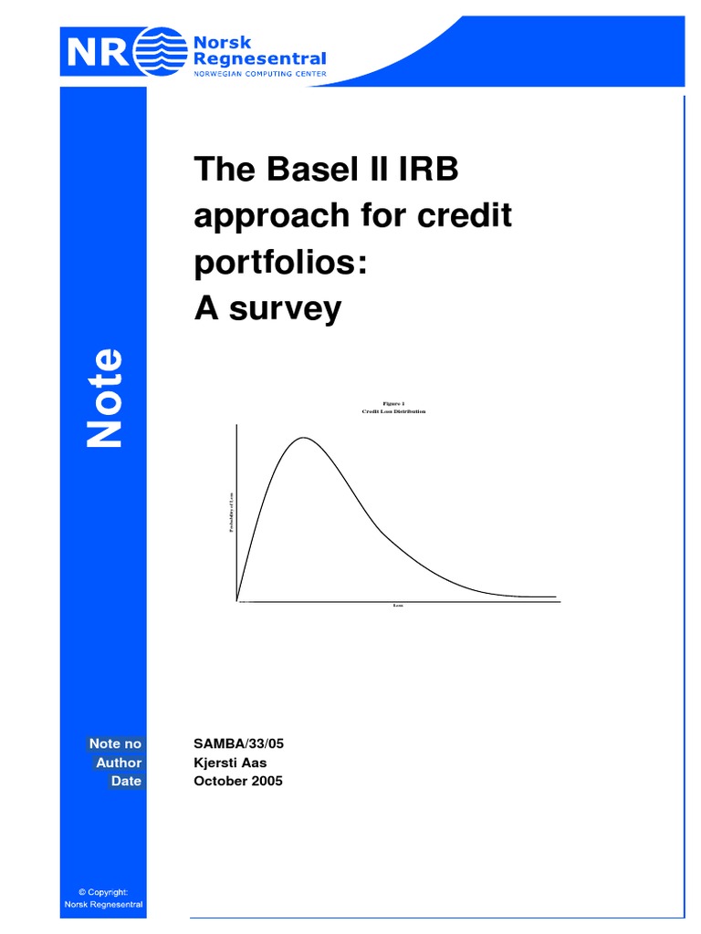 The Basel II IRB Approach For Credit Portfolios | PDF | Basel Ii | Risk