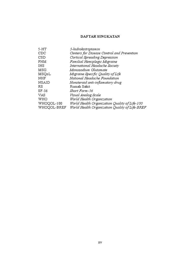 Daftar Singkatan | PDF