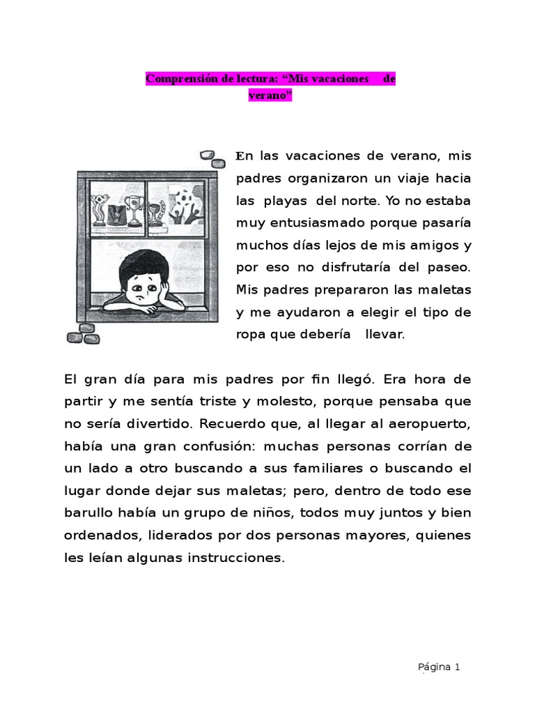 Lectura Mis Vacaciones | PDF | Ocio