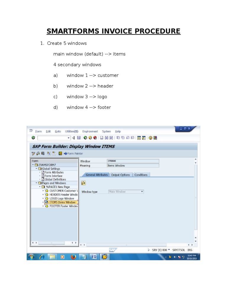 Smartforms Invoice Procedure | PDF | Parameter (Computer Programming) | Software Development
