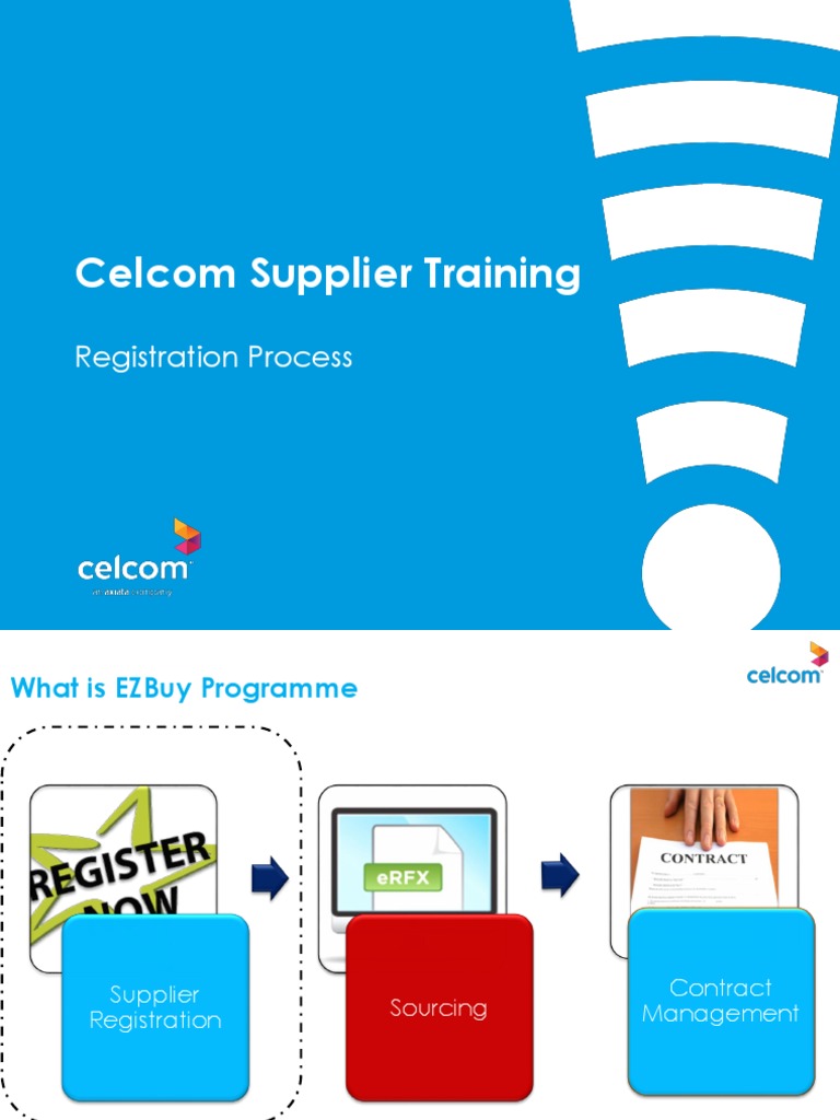 Celcom Supplier Training Manual - Self Registration Process | PDF ...