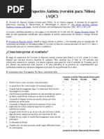 Cuestionario ASSQ para Autismo Infantil | PDF | Espectro autista ...