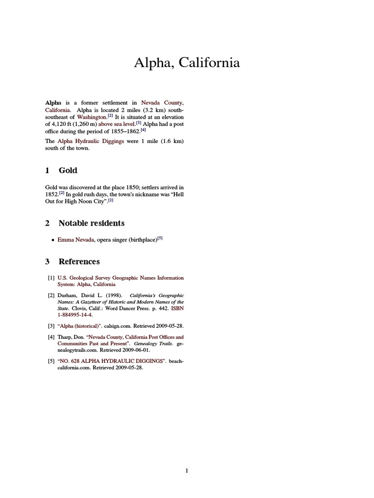 Alpha, California | PDF | Creative Commons License