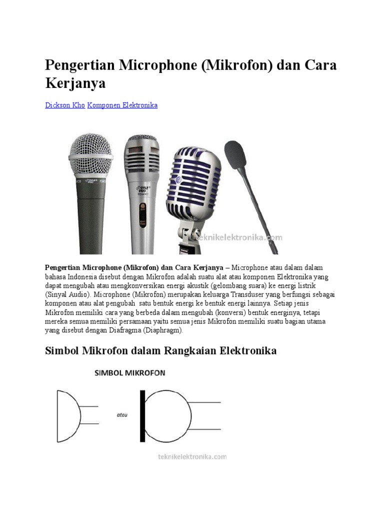 Pengertian Microphone | PDF