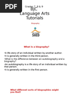 Engaging Biography Sentence Starters | PDF