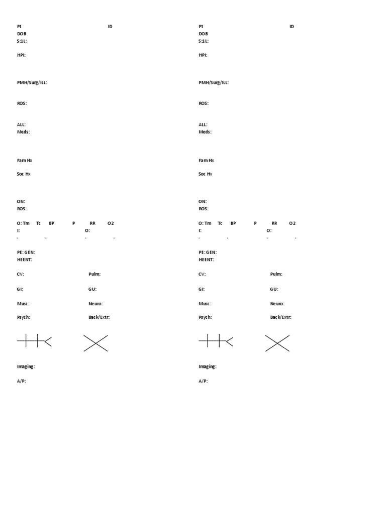 Medicine PT Rounding Form | PDF
