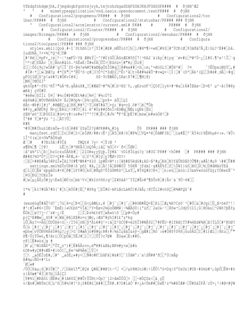 OpenDocument Text Configuration Files | PDF
