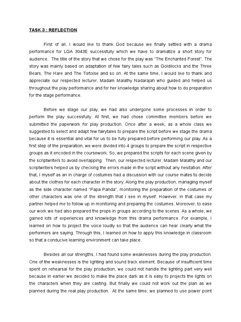 Reflecting on Drama Techniques: Strengths, Weaknesses and Lessons ...