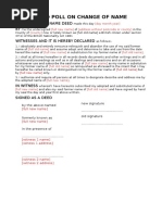 Deed Poll Name Change Template | PDF | Law