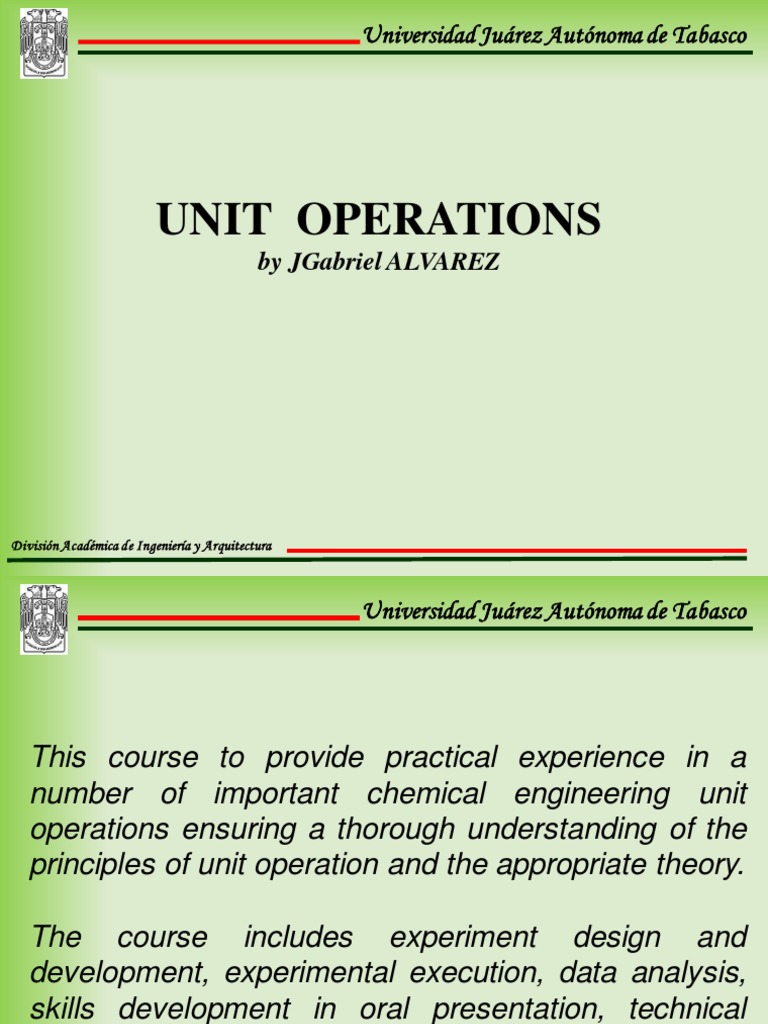 Units Operations | PDF | Nature